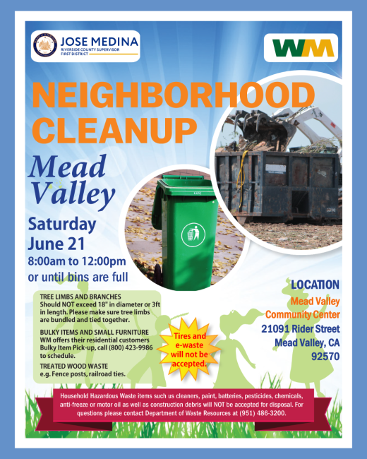 Neighborhood Clean Up - Mead Valley | District 1 County of Riverside ...